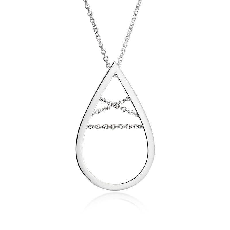 Medium Silver Raindrop Pendant – Ryan Nelson London
